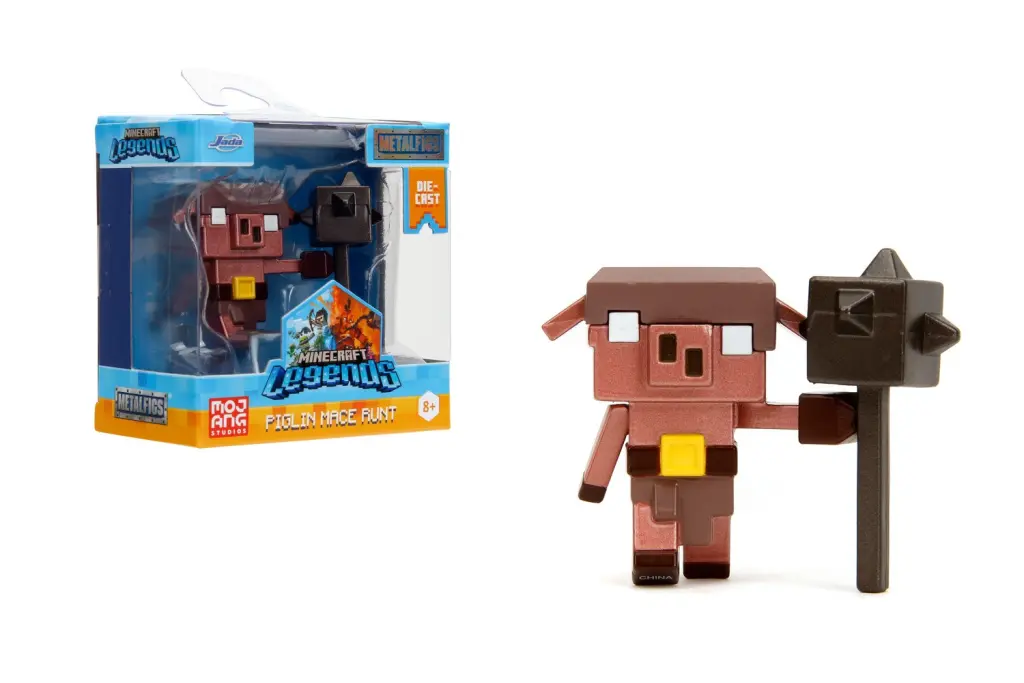 Minecraft Legends Metallfigur 1-pack 2,5” Piglin Mace Runt - Minecraft ...