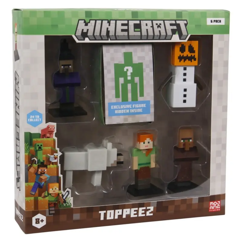 Minecraft Toppeez Figurer 6-pack Deluxe box Snow Golem - Minecraft ...