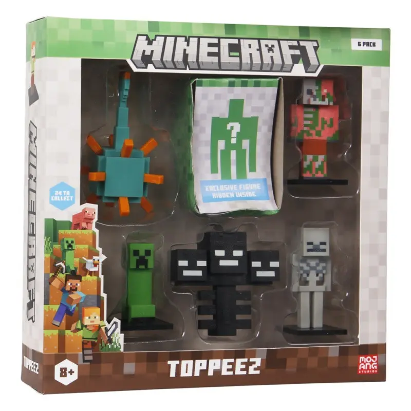 Minecraft Toppeez Figurer 6-pack Deluxe box Zombie Pig - Minecraft ...